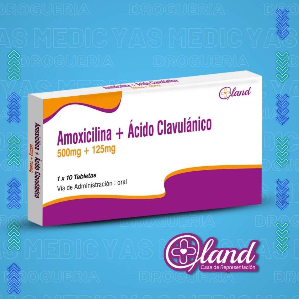 AMOXICILINA + CLAVULANATO DE POT 500MG+125MG X 10 TAB. LAND